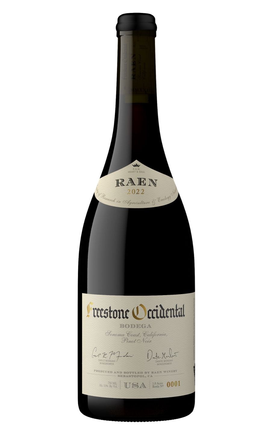 Buy Raen Winery Freestone Occidental Bodega Vineyard Pinot Noir 2022 ...